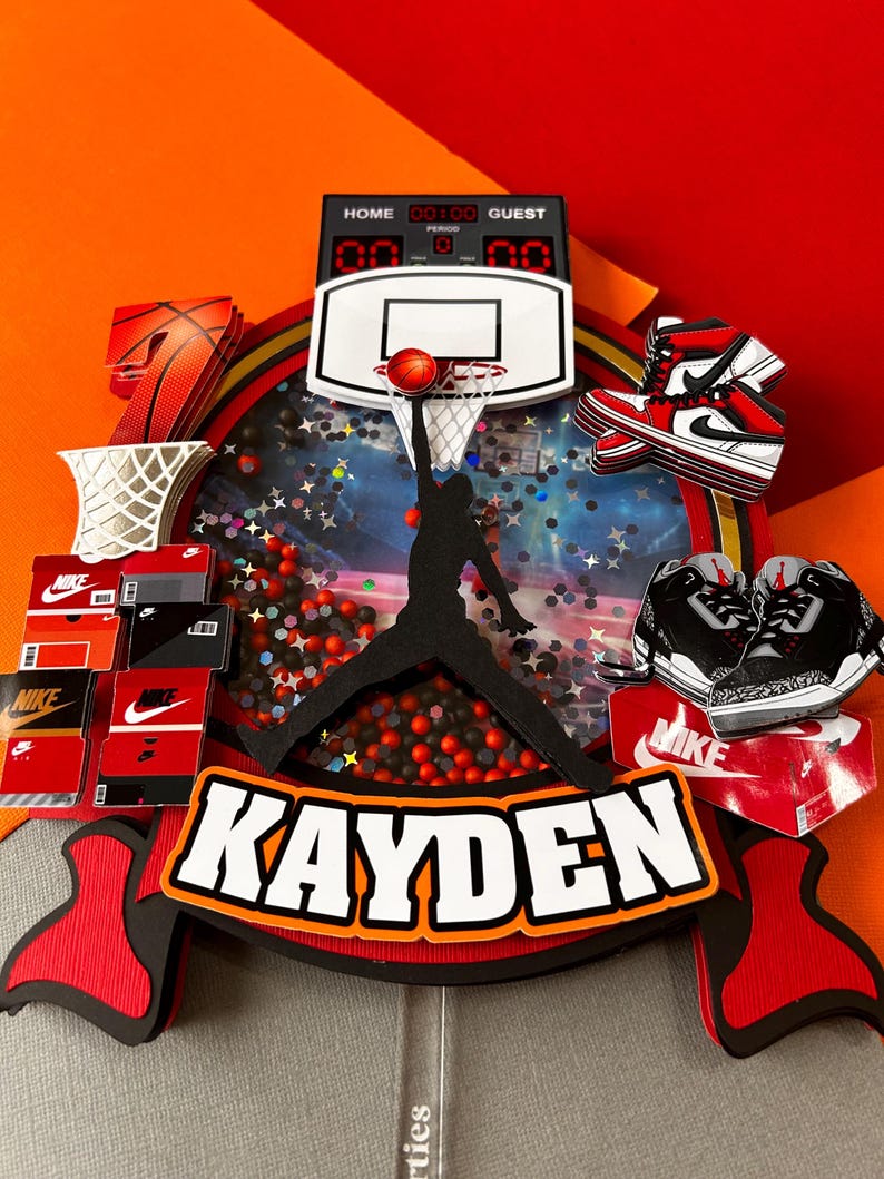 Sneaker Cake Topper Jordan Cake Topper Jordan Inspired Decoration ...