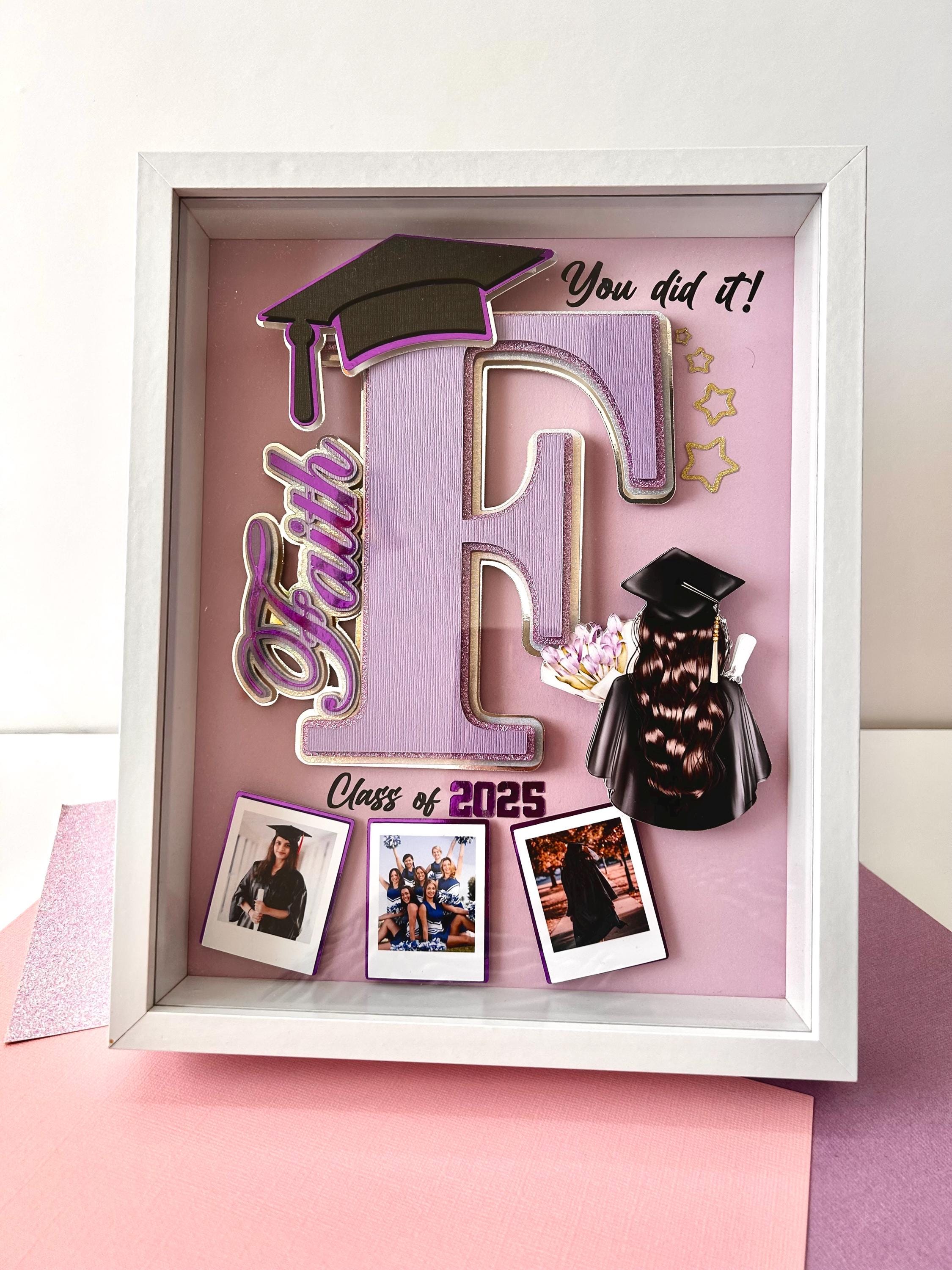 Graduation Shadow Box Graduation Cap Custom Shadow Box Grad Gifts Nurse ...