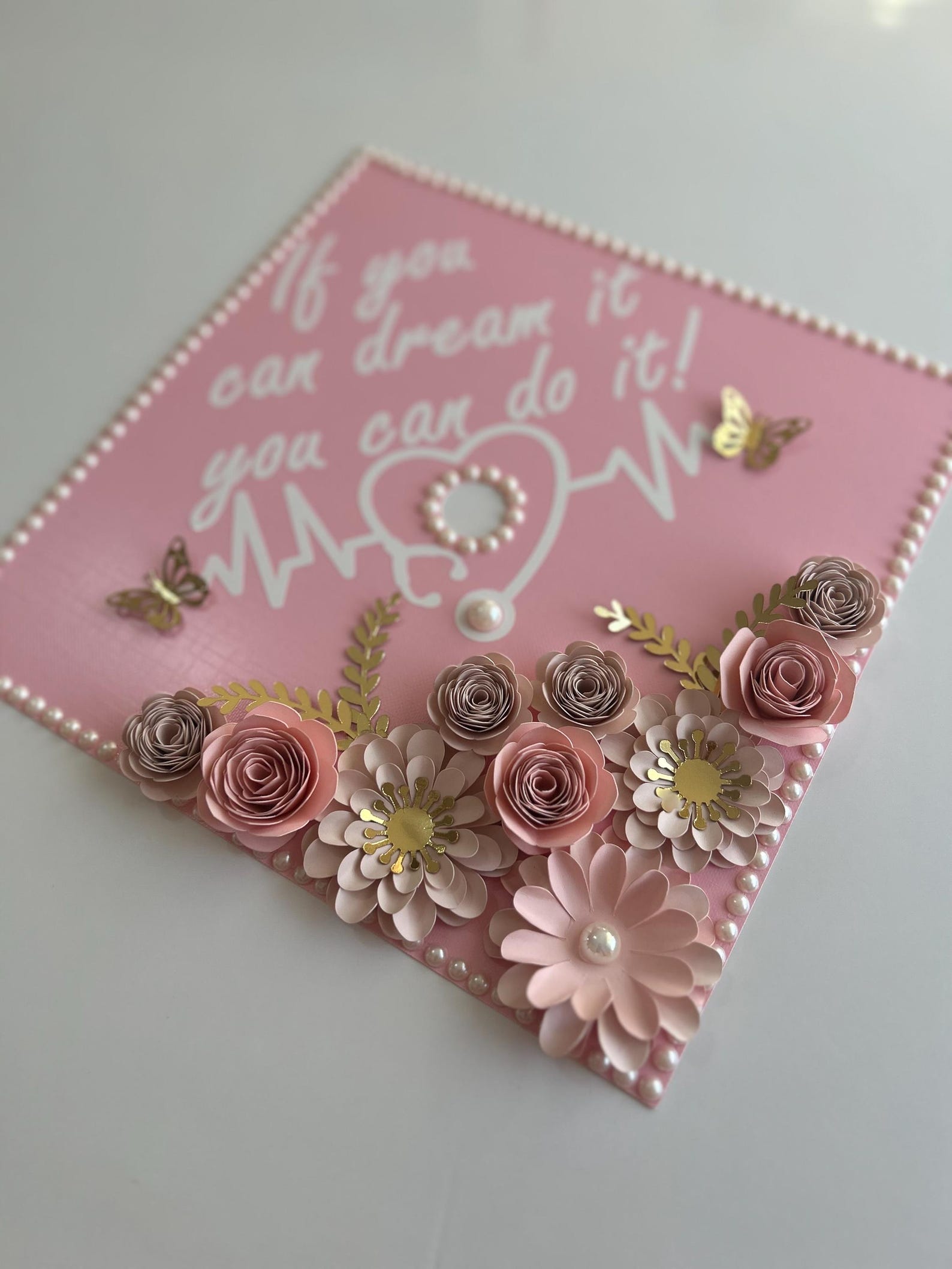 Flower Graduation Cap Topper, Graduation Cap Topper, Flower Grad Cap ...