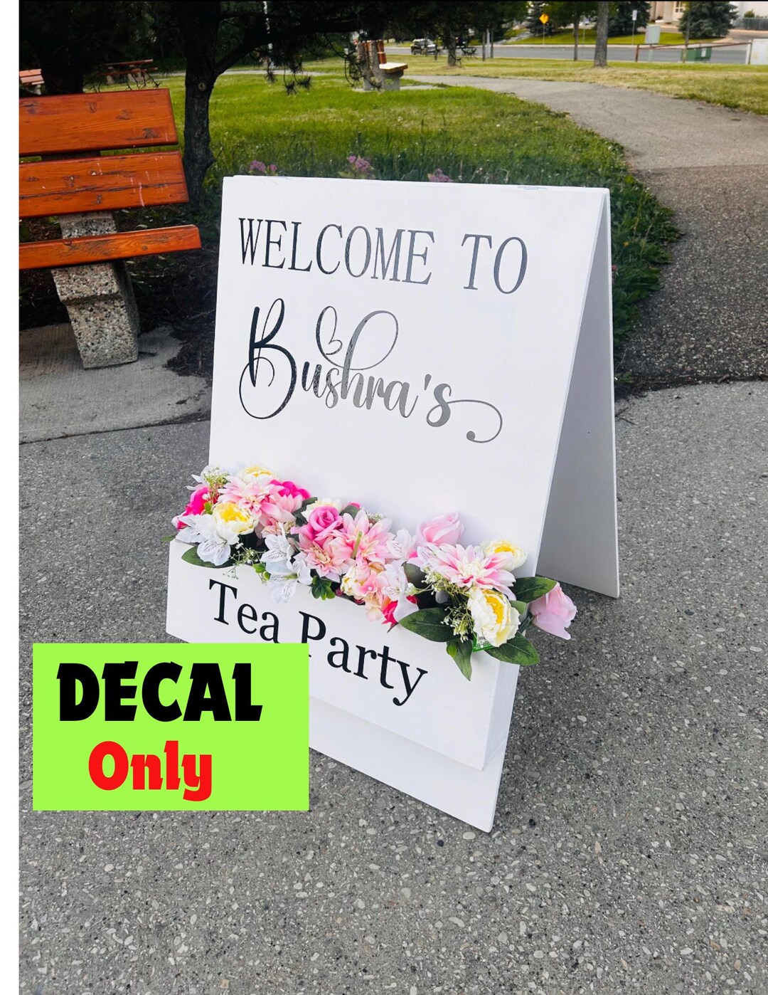 Welcome Flower Box Vynil Decal, Personalized Vynil Decal, Vynil Decals ...