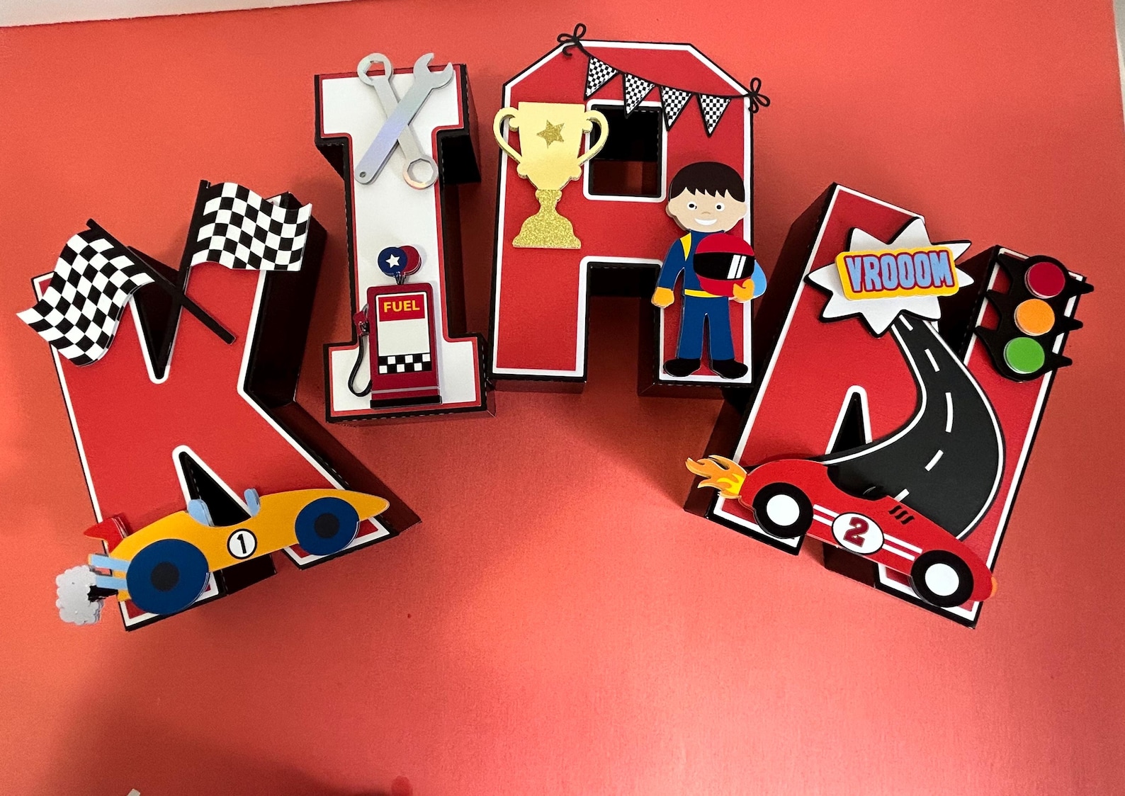 Cars 3d Letter Cars Party Decor Cars Center Pieces 3d Letter - Etsy