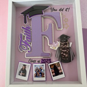 Graduation Shadow Box Graduation Cap Custom Shadow Box Grad Gifts Nurse ...