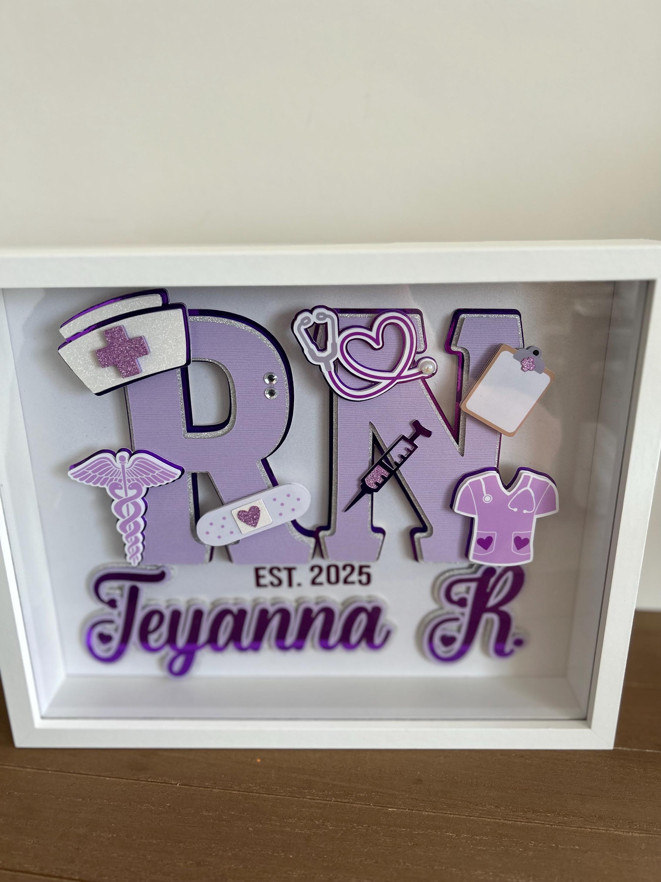 Nurse Shadow Box Nurse 3d Letter Graduation 3d Letter - Etsy