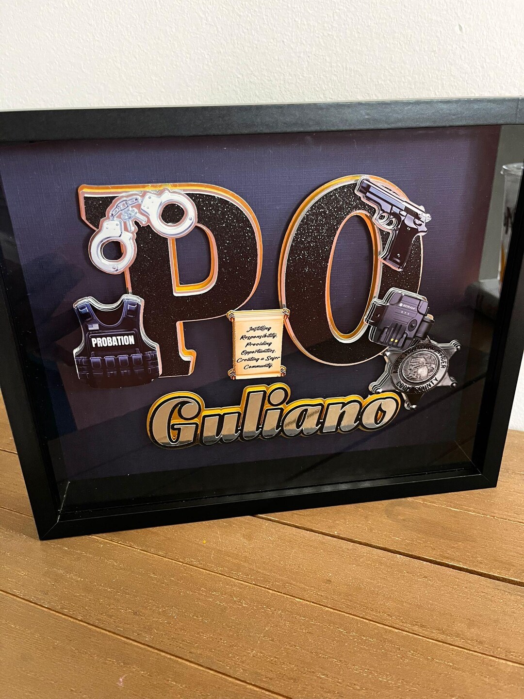 Peace Officer Shadow Box — Custom Police Officer Tribute, Law ...