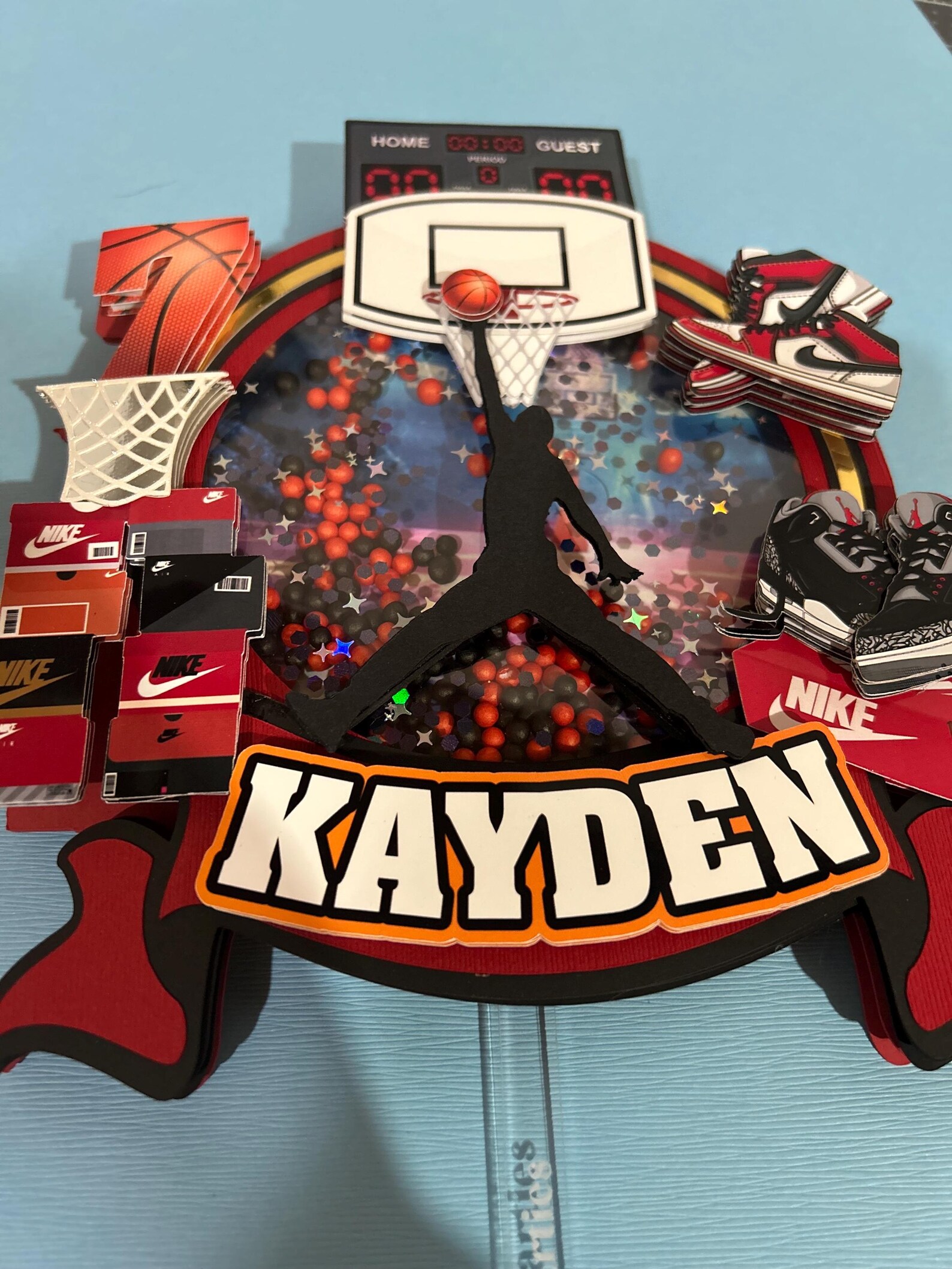 Sneaker Cake Topper Jordan Cake Topper Jordan Inspired Decoration ...