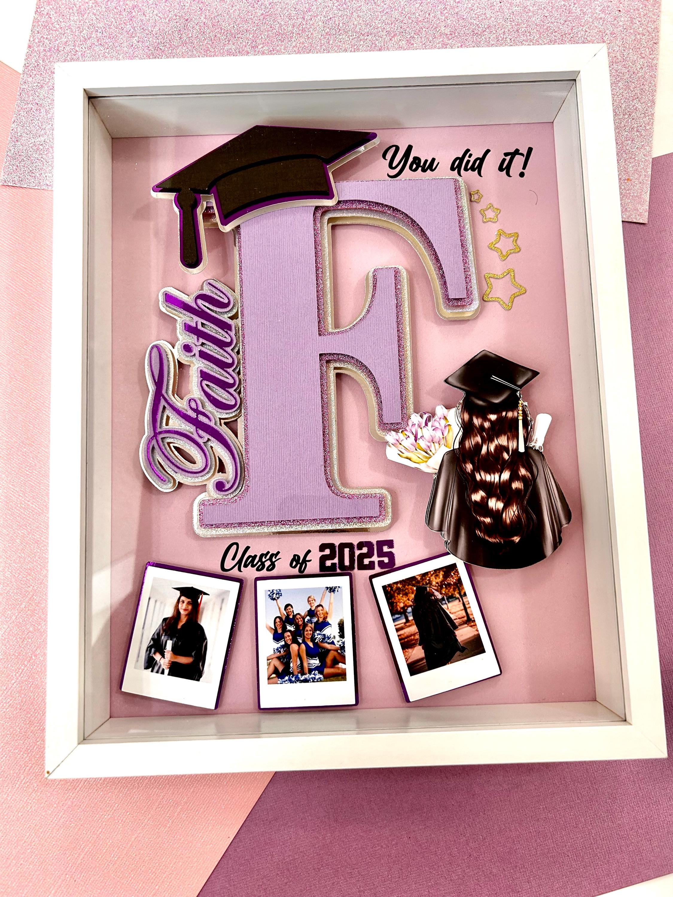 Graduation Shadow Box Graduation Cap Custom Shadow Box Grad Gifts Nurse ...