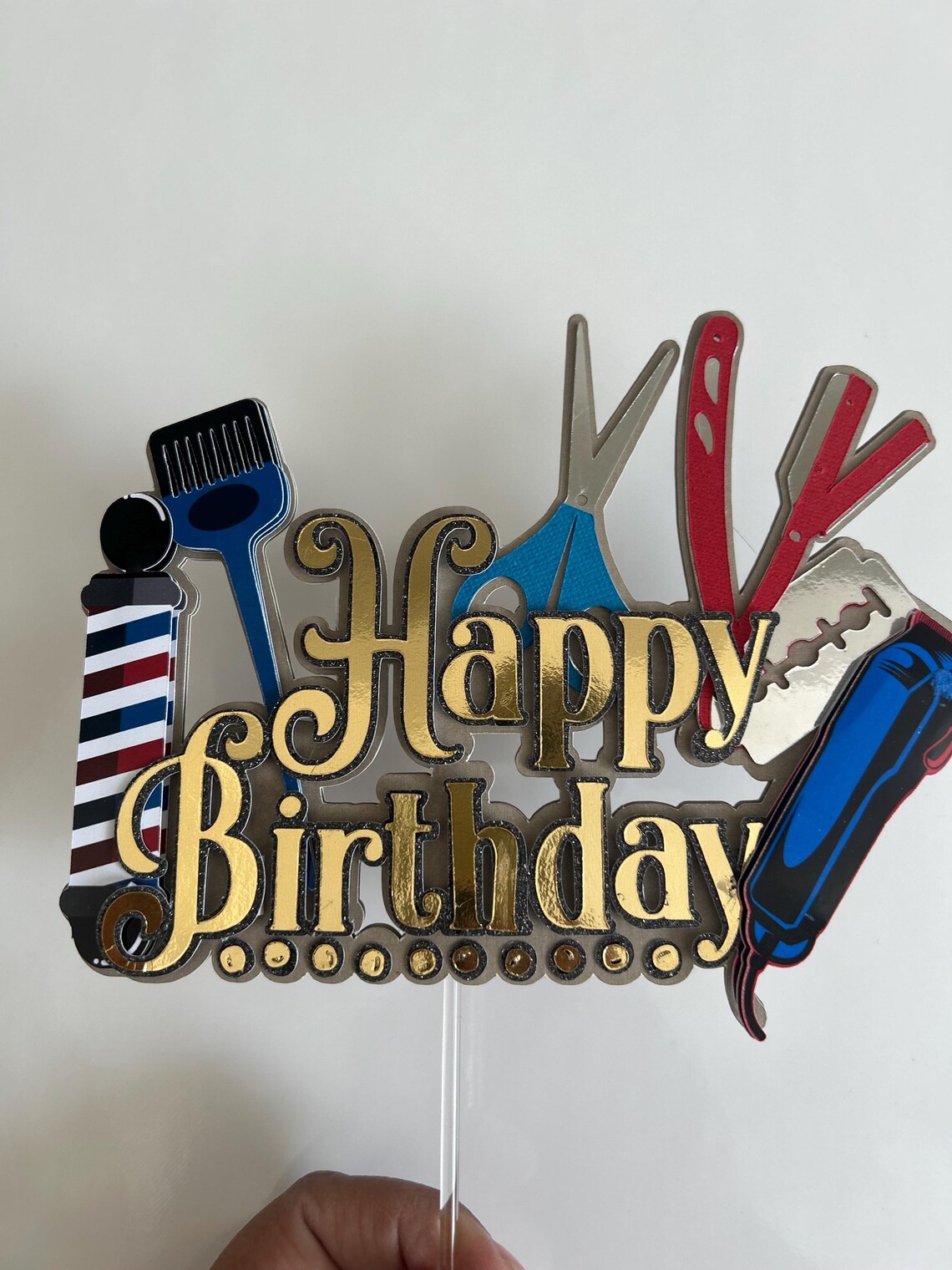 Barber Cake Topper - Etsy