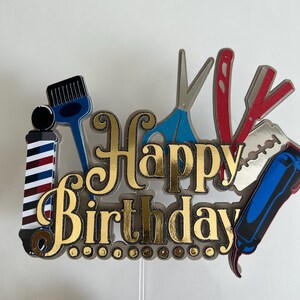 Barber Cake Topper - Etsy