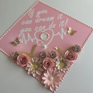 Flower Graduation Cap Topper, Graduation Cap Topper, Flower Grad Cap ...