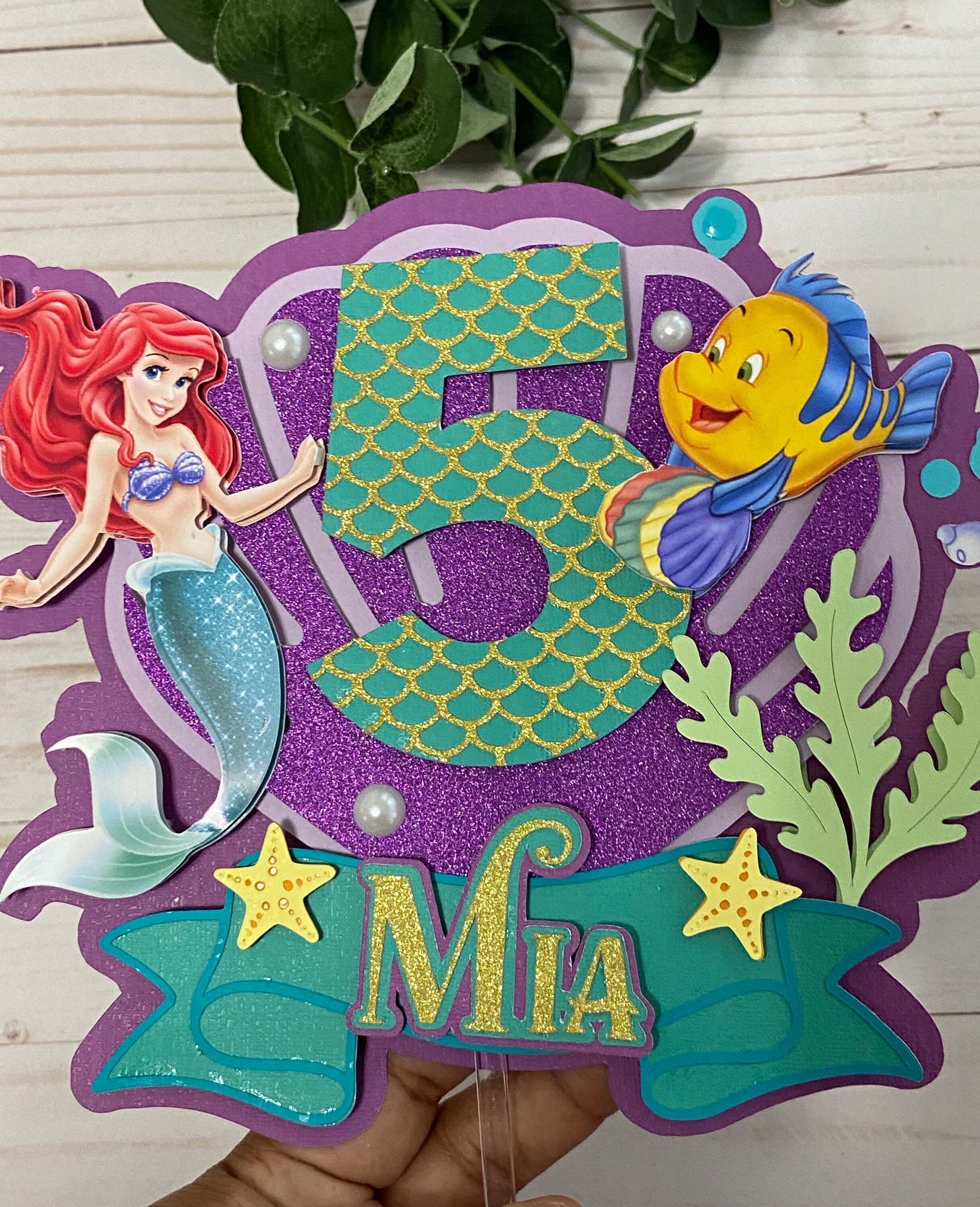 Little Mermaid Cake Topper - Etsy