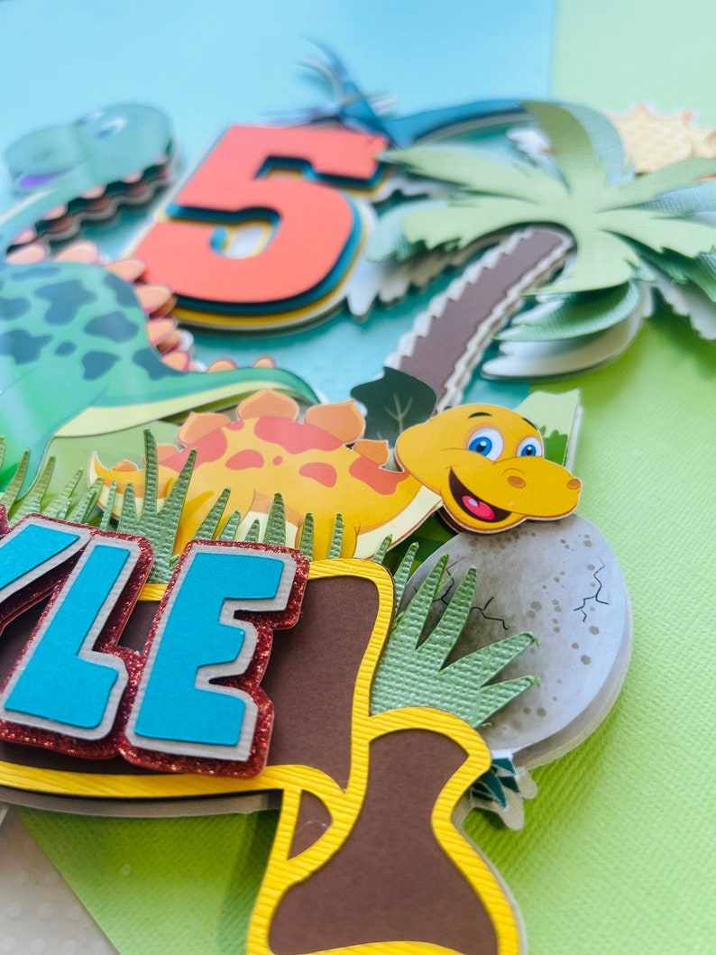 Dino Cake Topper, Dinosaur Cake Topper, Baby Dinosaur Cake Topper, T ...
