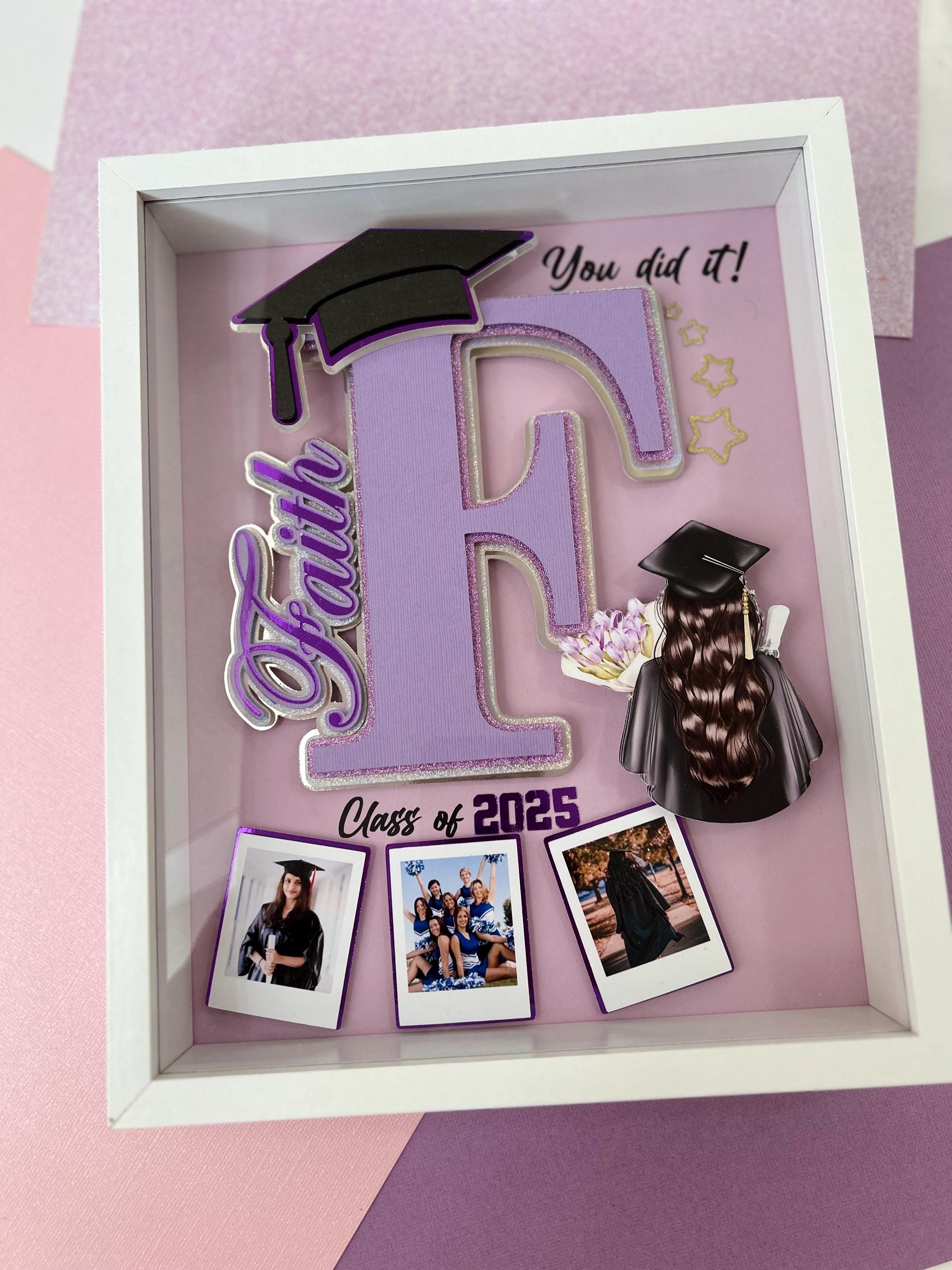 Graduation Shadow Box Graduation Cap Custom Shadow Box Grad Gifts Nurse ...