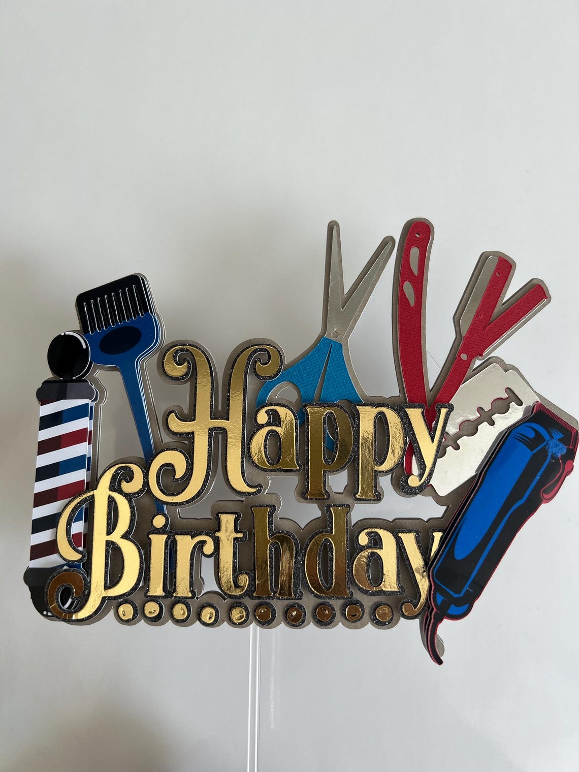 Barber Cake Topper - Etsy