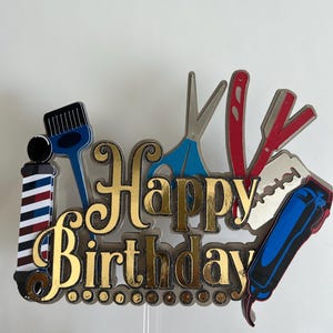 Barber Cake Topper - Etsy