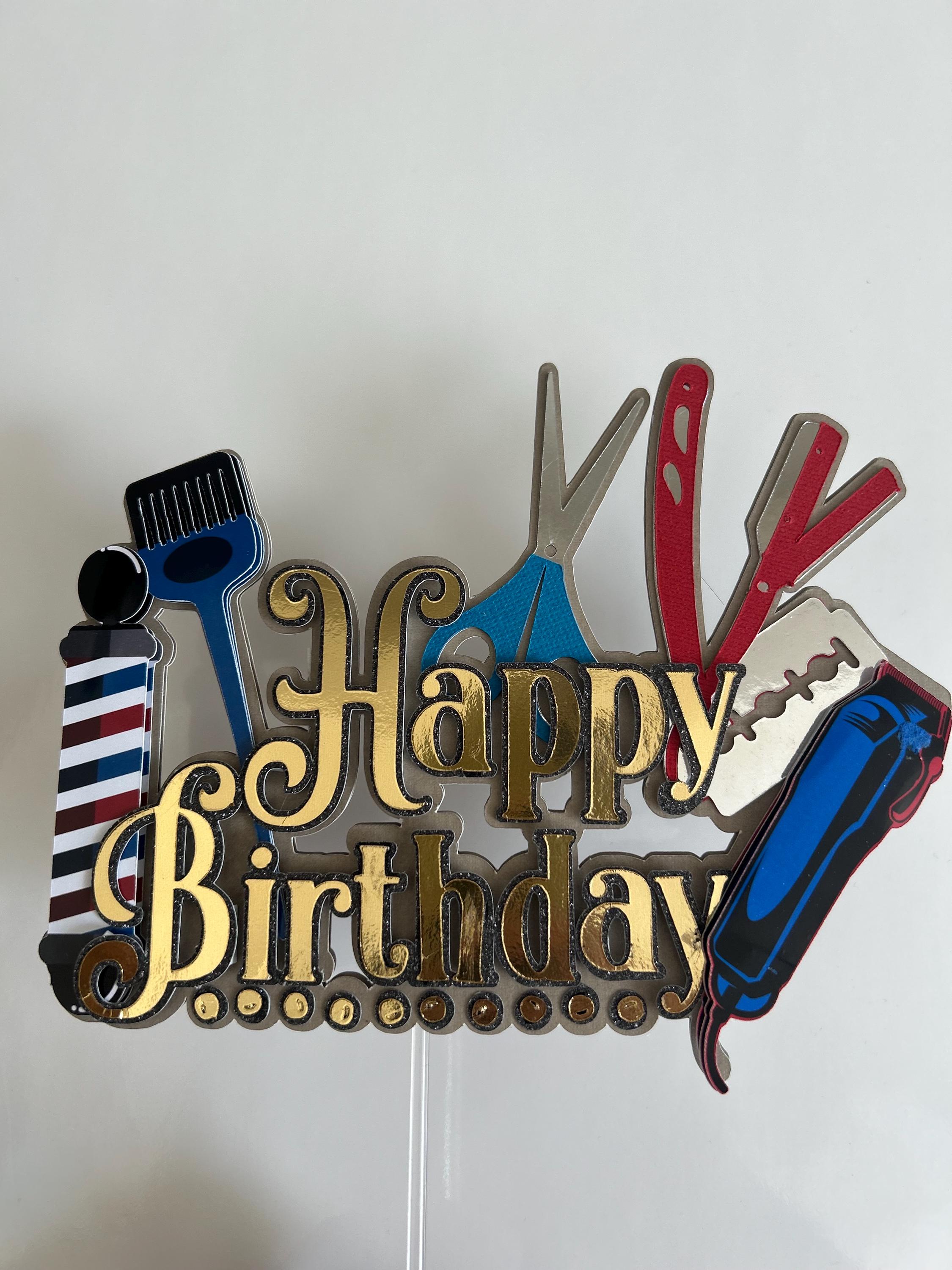 Barber Cake Topper - Etsy