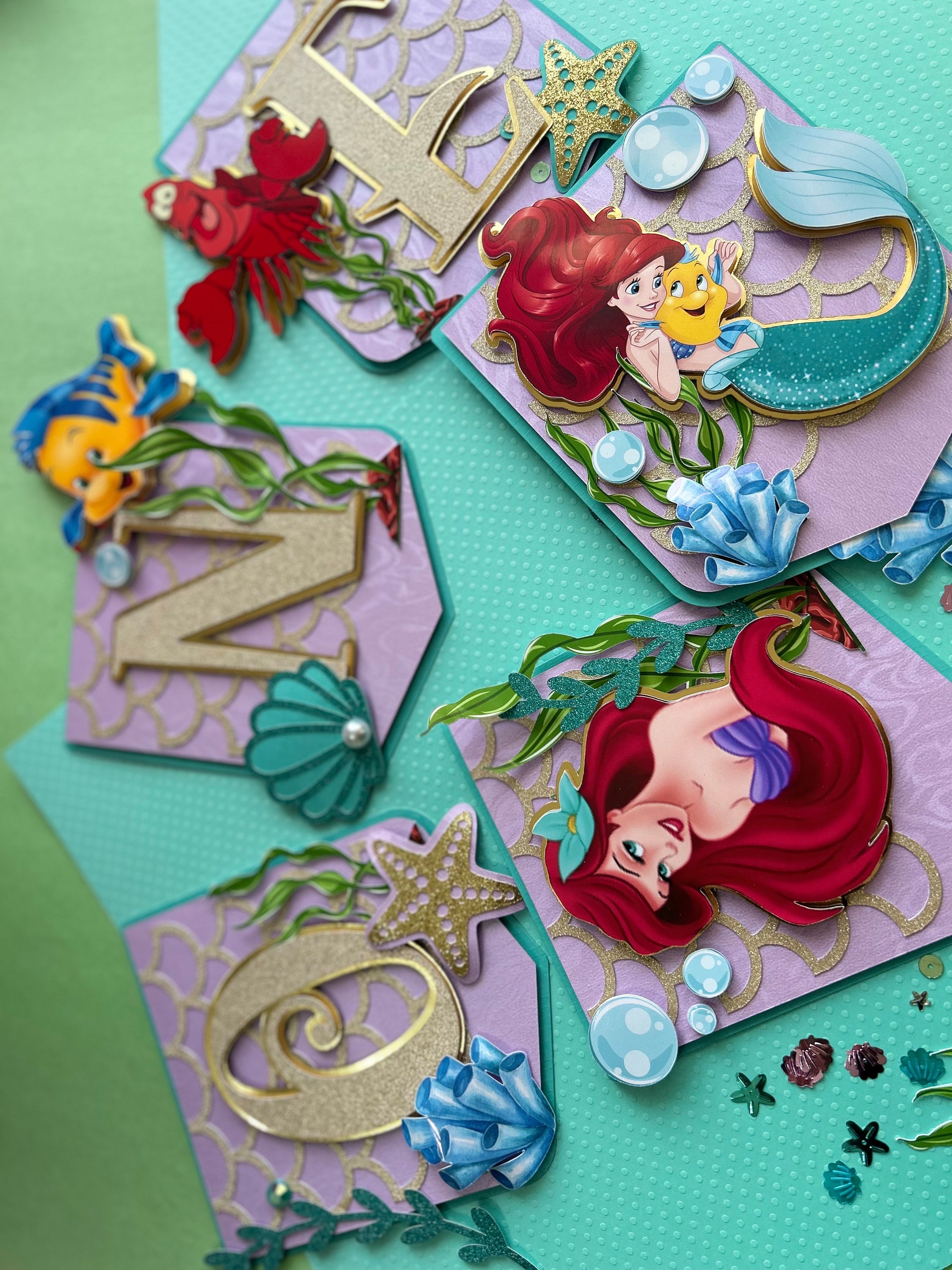 Little Mermaid Banner, Little Mermaid Party, Ariel Birthday Banner ...