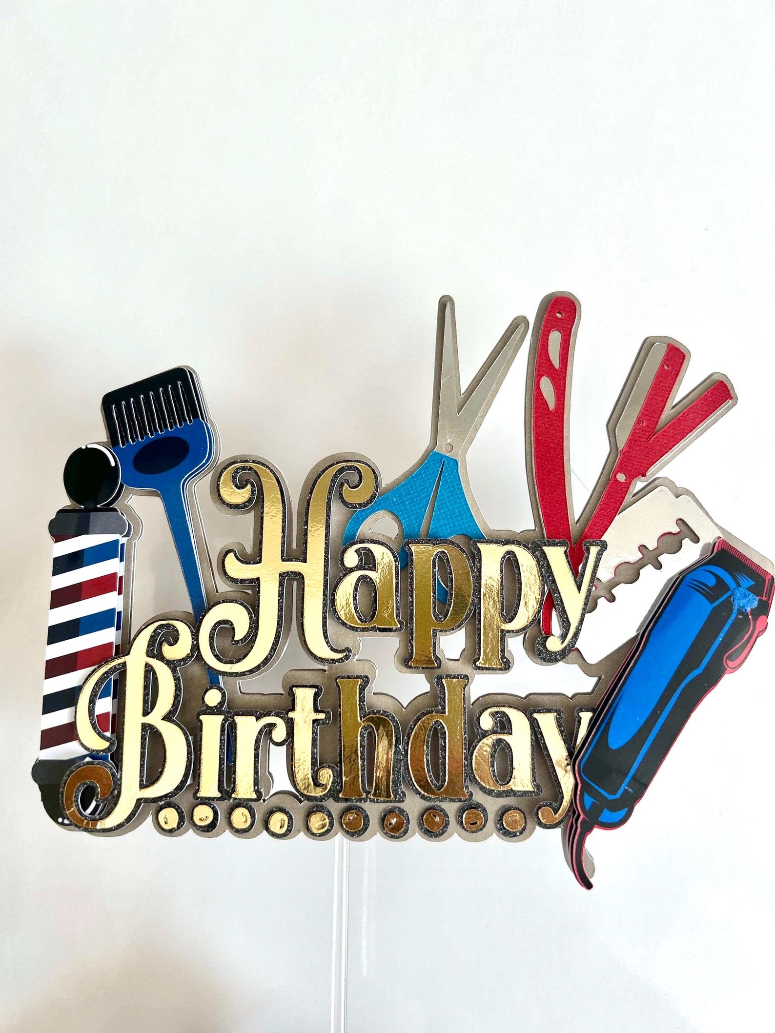Barber Cake Topper - Etsy