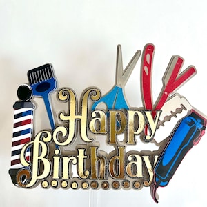 Barber Cake Topper - Etsy