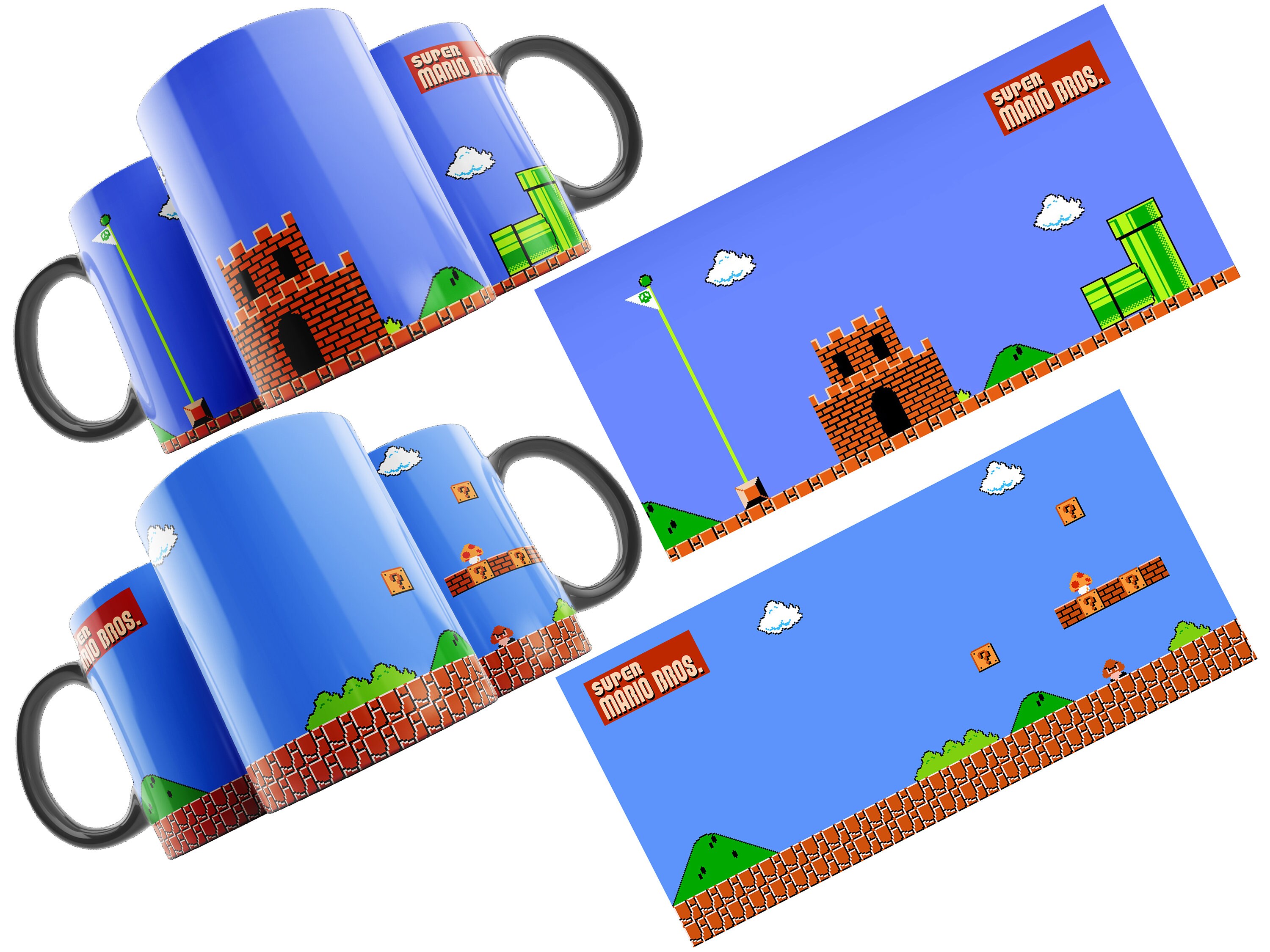 Super Mario MUG TEMPLATE DIGITAL Download Super Mario - Etsy