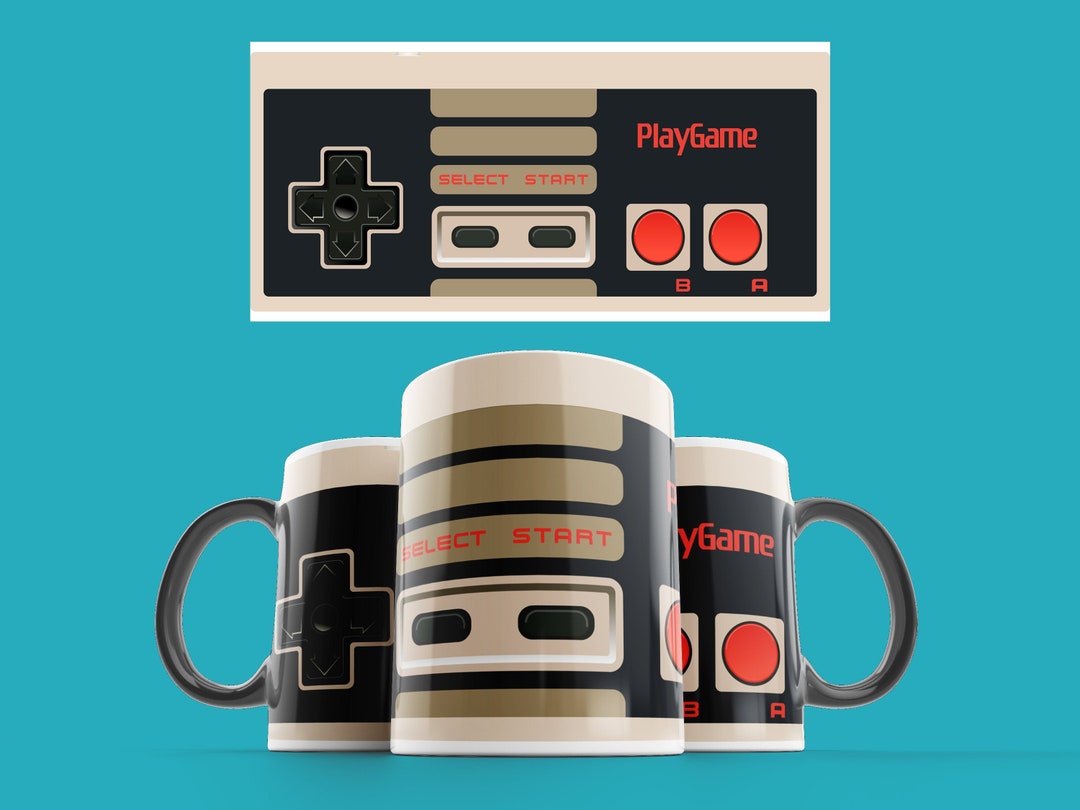 Nes consola PLANTILLA para TAZA plantilla para taza descarga - Etsy España
