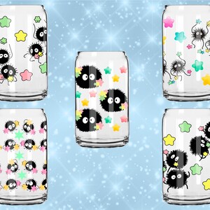 5 Soot Sprites 16oz GLASS CAN TEMPLATE Pack, Soot Sprites Glass Can ...