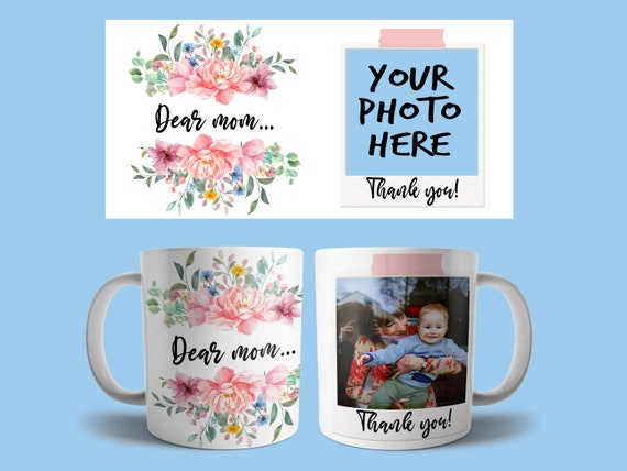 Mom MUG TEMPLATE Mother's Day Mug Template Thank You Mom Mug - Etsy