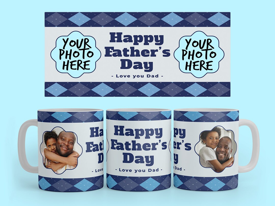 Father's Day MUG TEMPLATE Happy Fathers Day Mug Template - Etsy