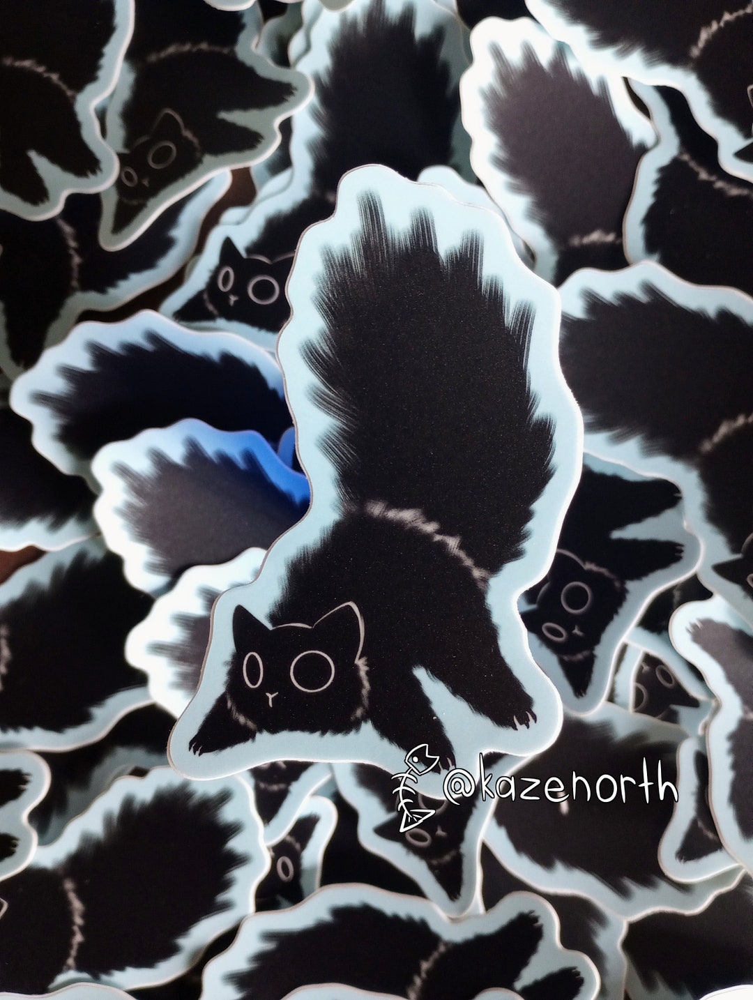 Scaredy Cat Sticker Black Cat Sticker Cat Sticker Funny Cat Stickers - Etsy