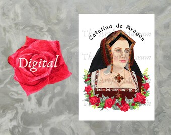 Catherine of Aragon Tudor Henry VIII Six Wives A6 Greetings - Etsy UK