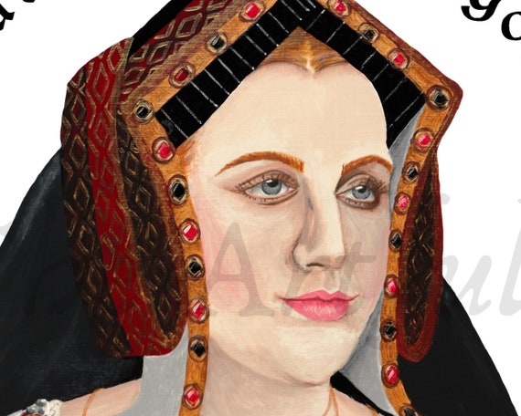History Teacher Resources Katherine Howard Digital Art Portrait Tudor ...