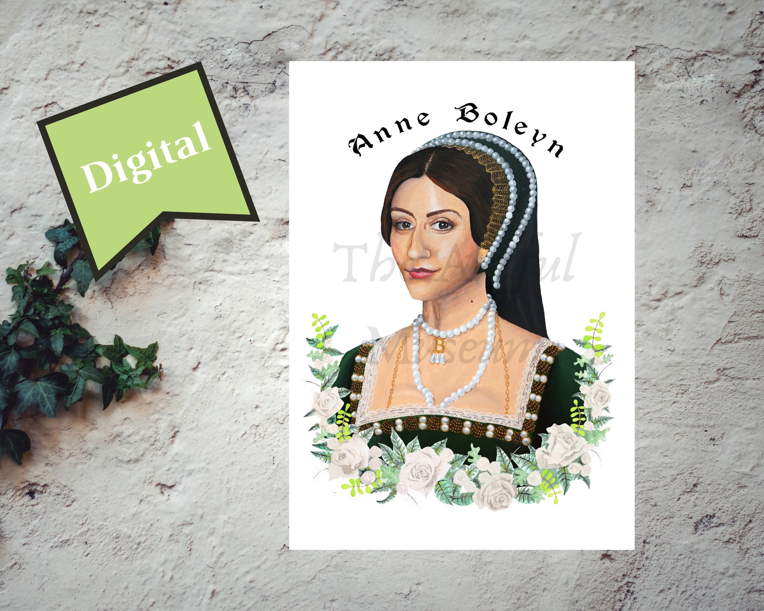 History Teacher Resources Katherine Howard Digital Art Portrait Tudor ...