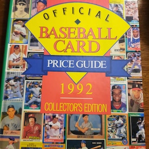 Official Baseball Card Price Guide - 1992 Collector's Edition - Etsy