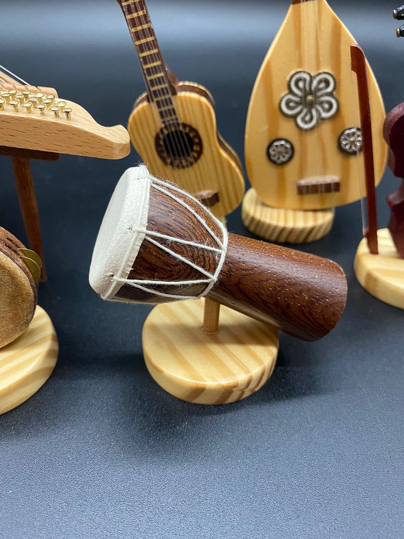 Miniature Instrument Set, Guitar, Violin, Tabla, Riq - Etsy