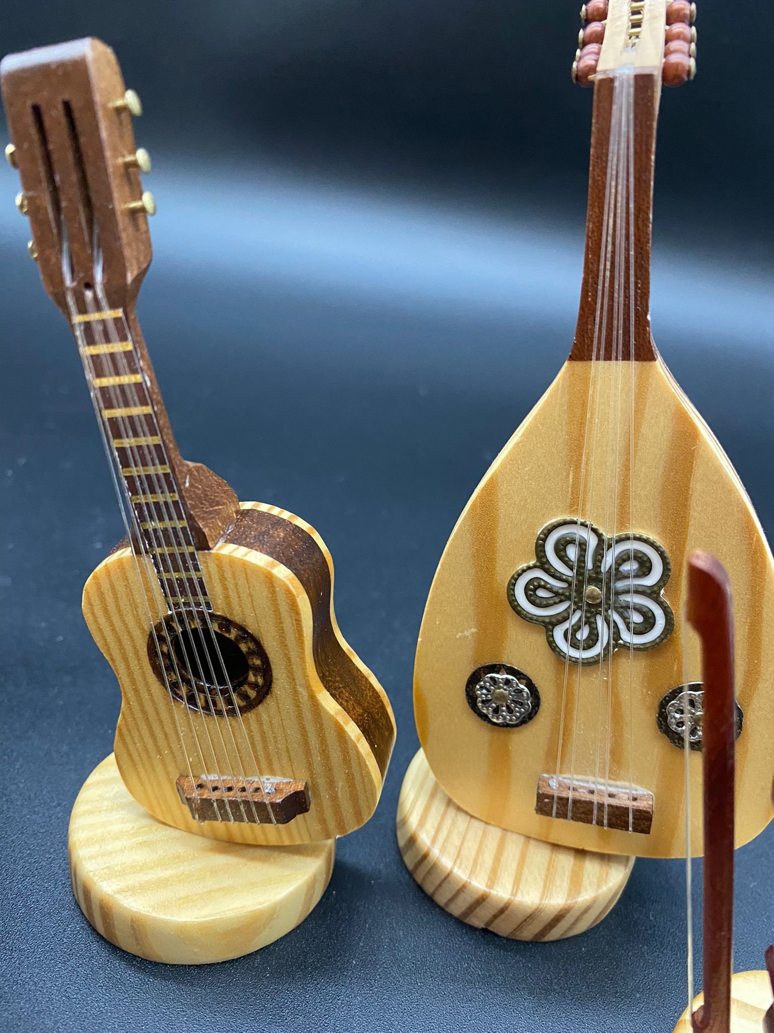 Miniature Instrument Set, Guitar, Violin, Tabla, Riq - Etsy