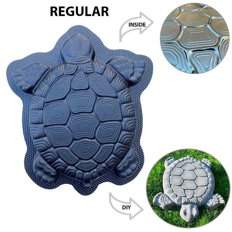 AUTUMN Turtle Stepping Stone Mold Concrete Cement Mold - Etsy