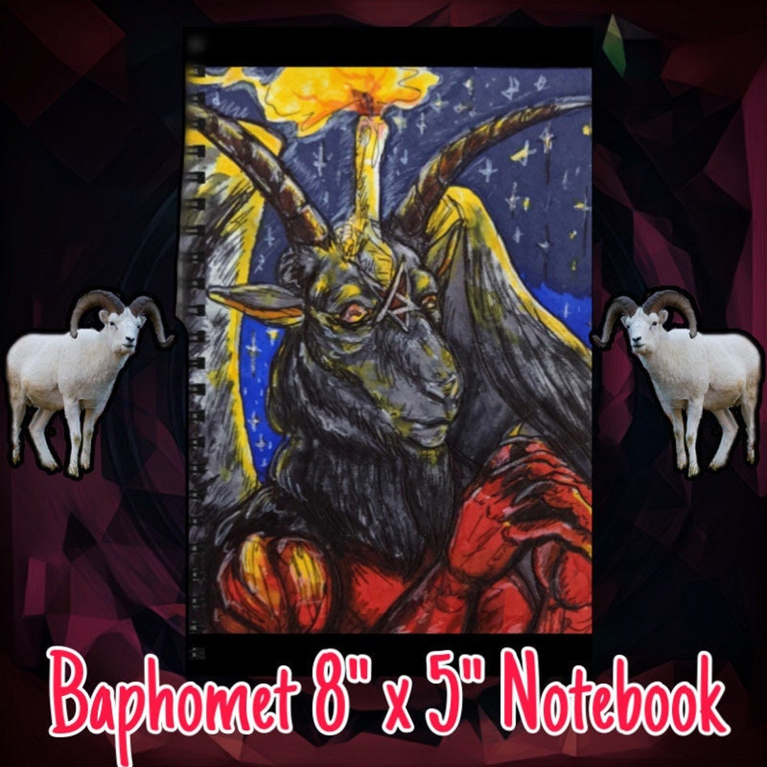 Baphomet Spiral Notebook Book of Shadows. - Etsy