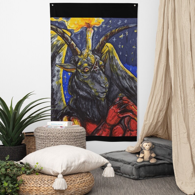 Baphomet, Sabbatic Goat Altar Tapestry - Etsy