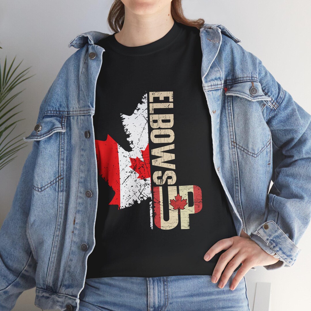 Elbows up Canada T-shirt - Unisex Graphic Tee, Canada Day Outfit, Funny ...