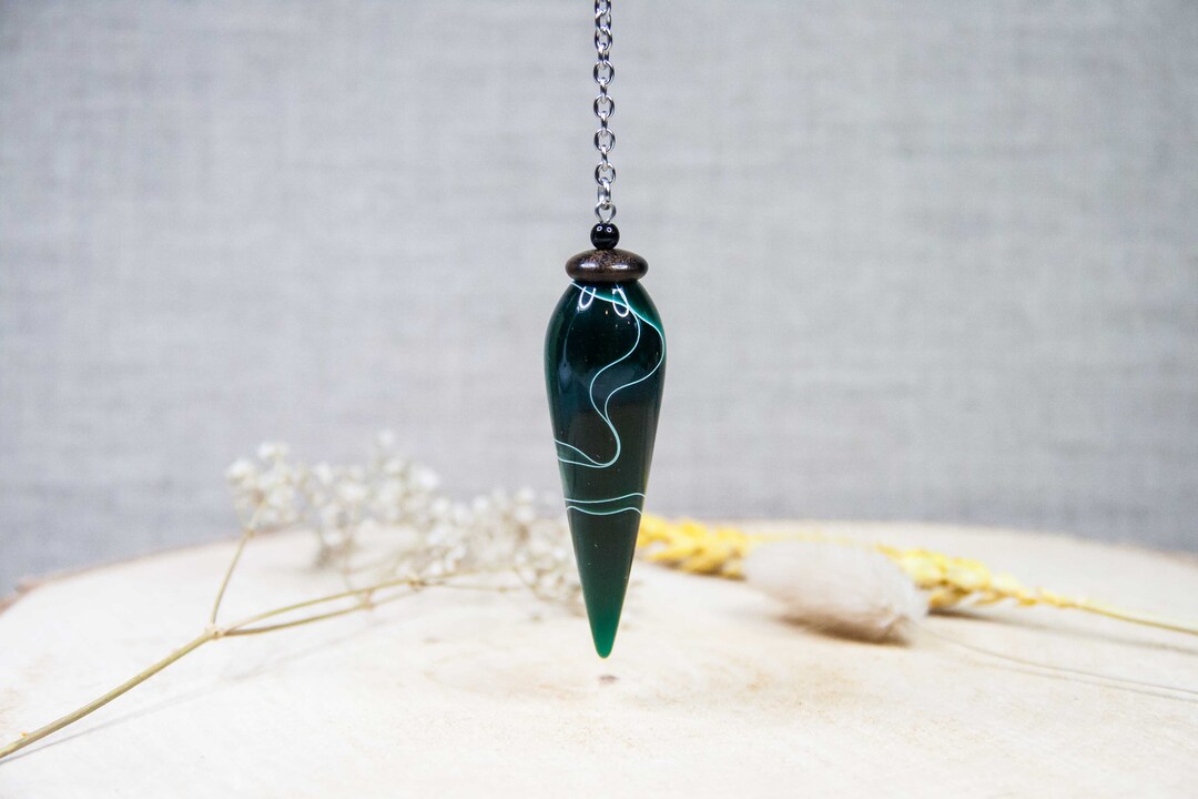 Divination Pendulum in Resin and Ziricote Wood mexico Weighted Long 6.8 ...