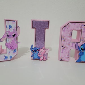 Stitch/angel 3D Letters, Stitch/angel Party Decorations, Stitch/angel ...