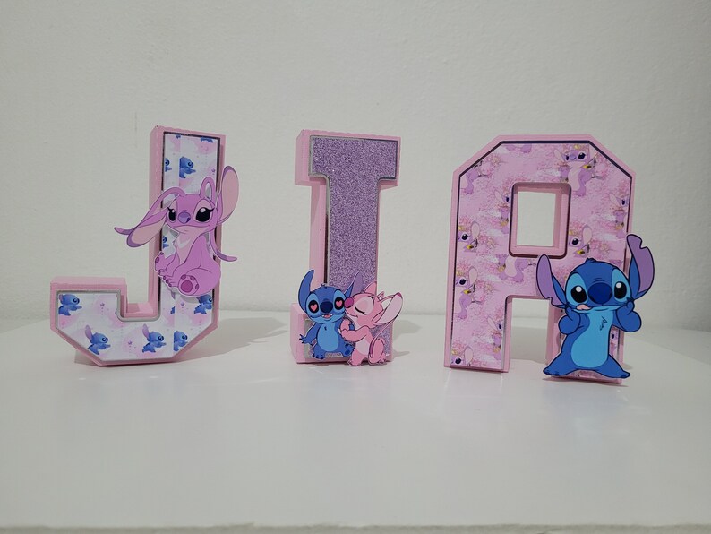 Stitch/angel 3D Letters, Stitch/angel Party Decorations, Stitch/angel ...