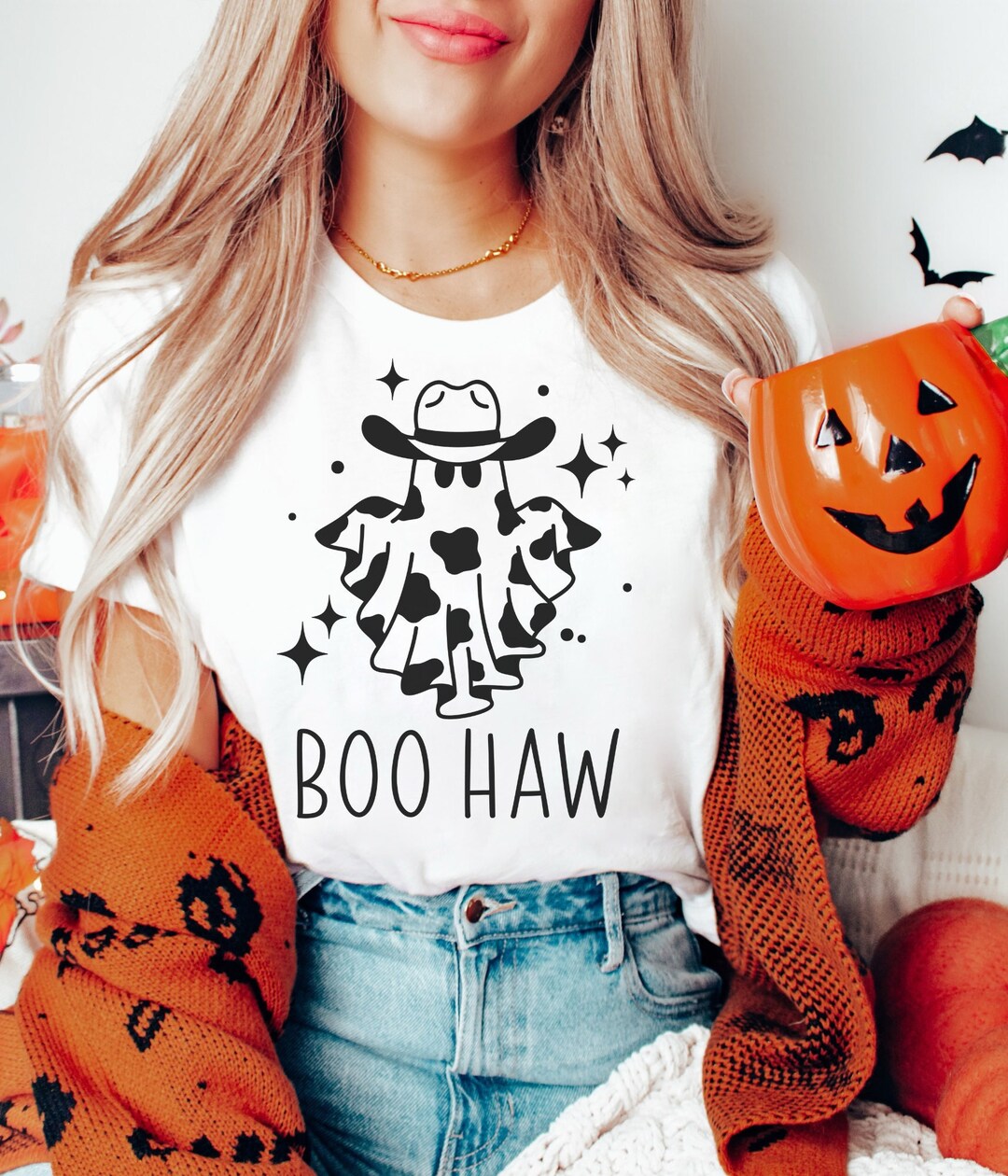 Boo Haw Shirt, Boo Haw Ghost Shirt, Halloween T Shirt, Cowboy Ghost ...