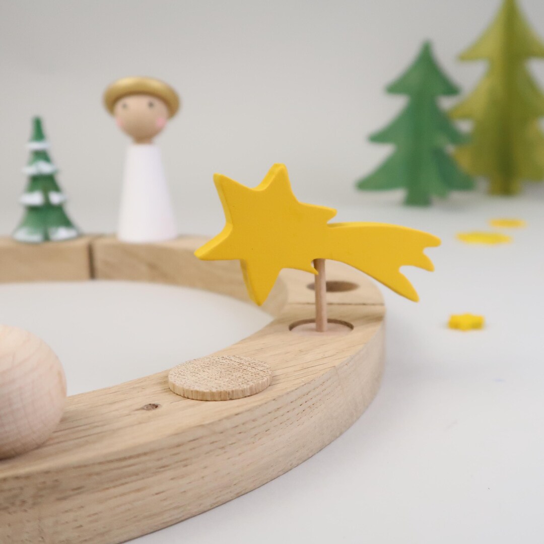 Wooden Shooting Star Stake, Suitable for Birthday Rings, Christmas ...