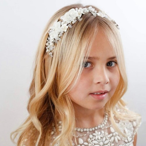First Communion Headpiece. First Communion Flower Headband - Etsy
