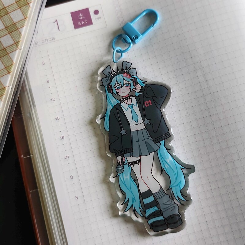 Hatsune Miku Keychain - Etsy