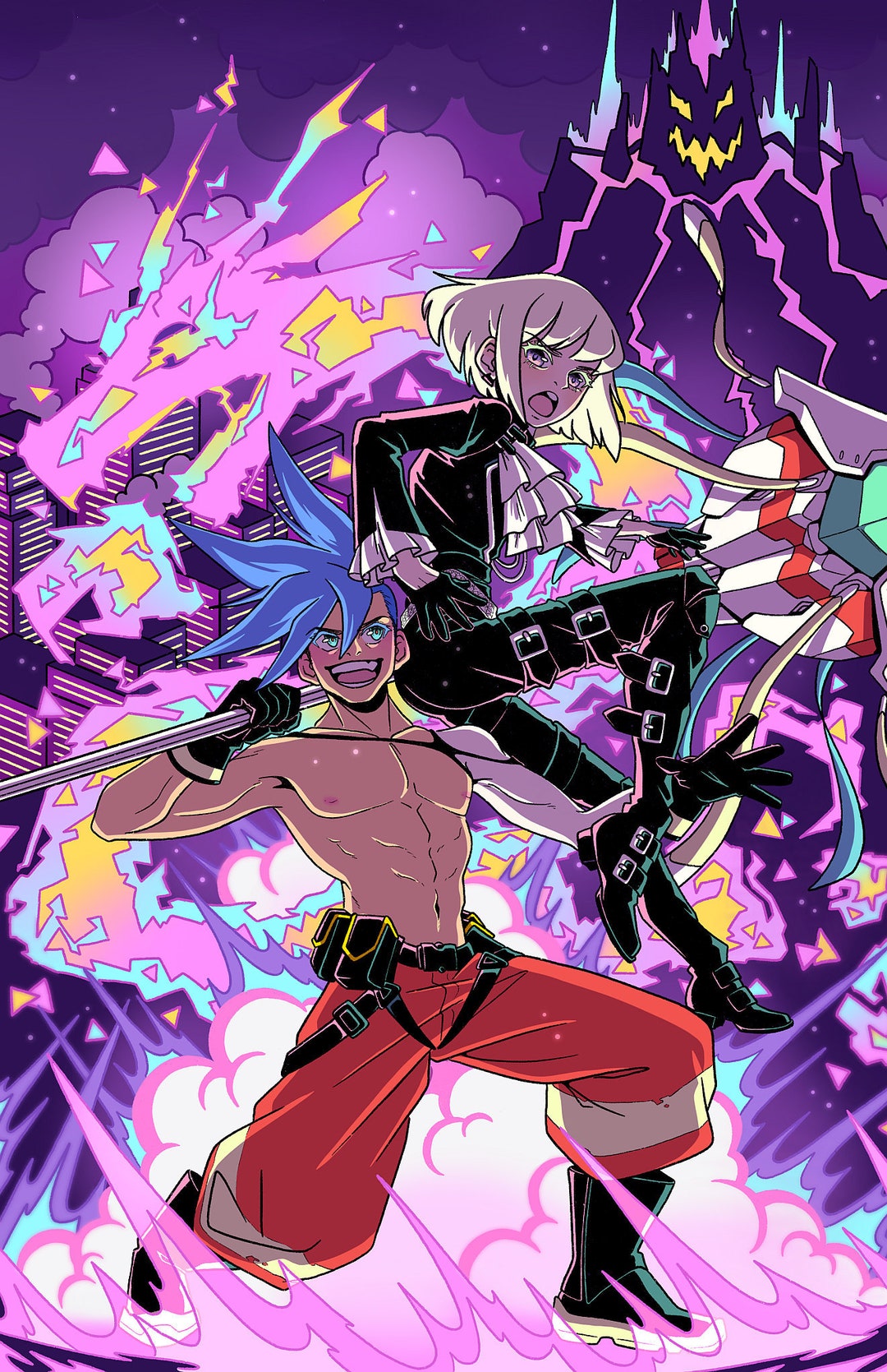 Holographic Burning Soul Art Print - Etsy