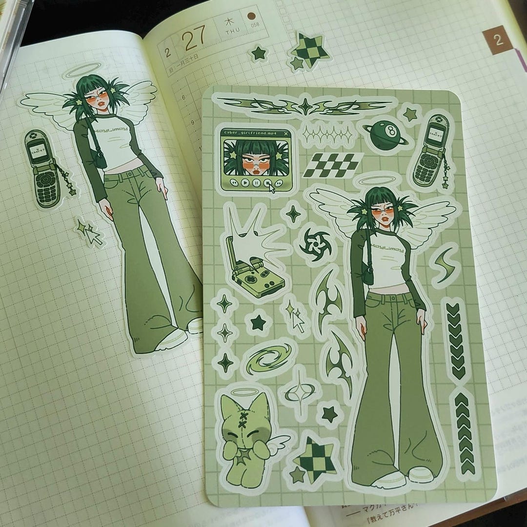 Y2K Sticker Sheet - Etsy