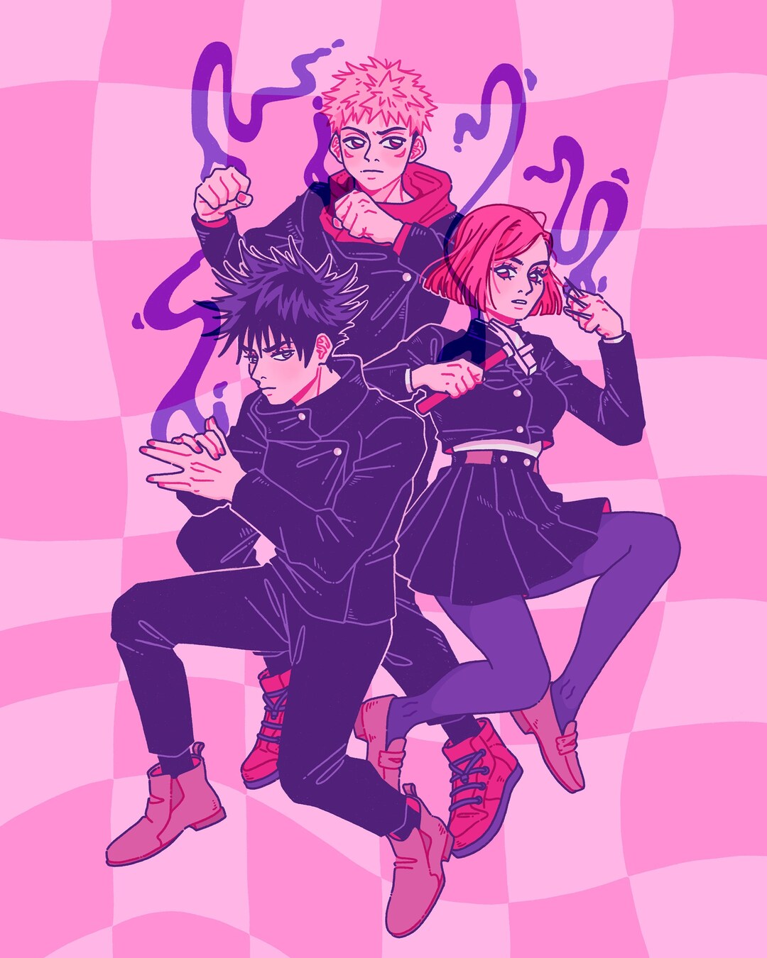 Cursed Trio Art Print - Etsy