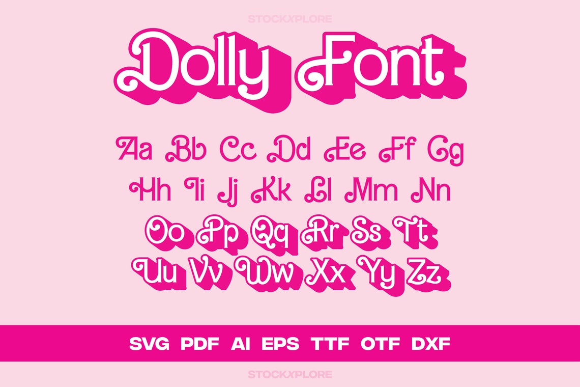 Dolly Font Bundle Digital Files: Pdf Svg Ai Eps Dxf - Etsy Canada