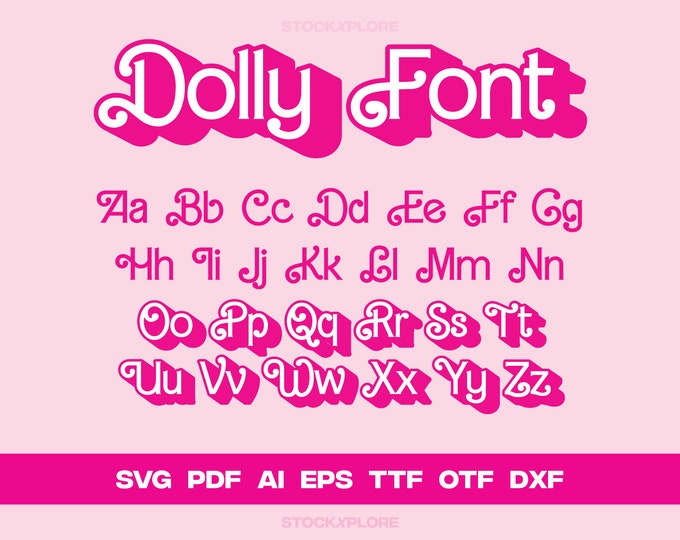 Dolly Font Bundle Digital Files: Pdf, Svg, Ai, Eps, Dxf, Ttf, Otf ...